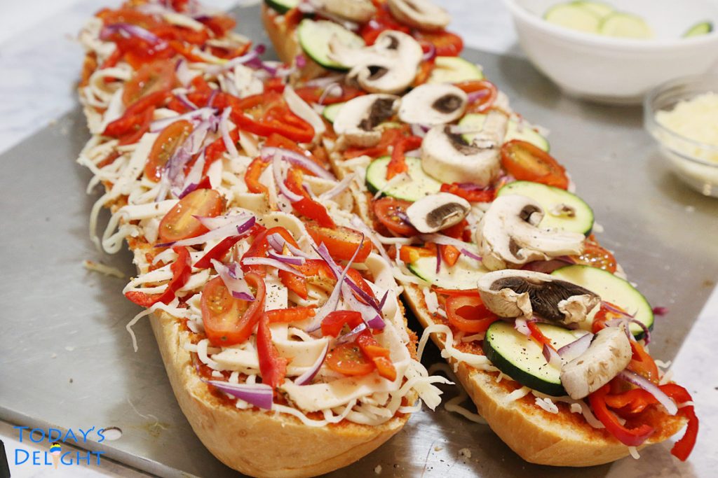 Quick and Easy Veggie French Bread Pizza - Today's Delight