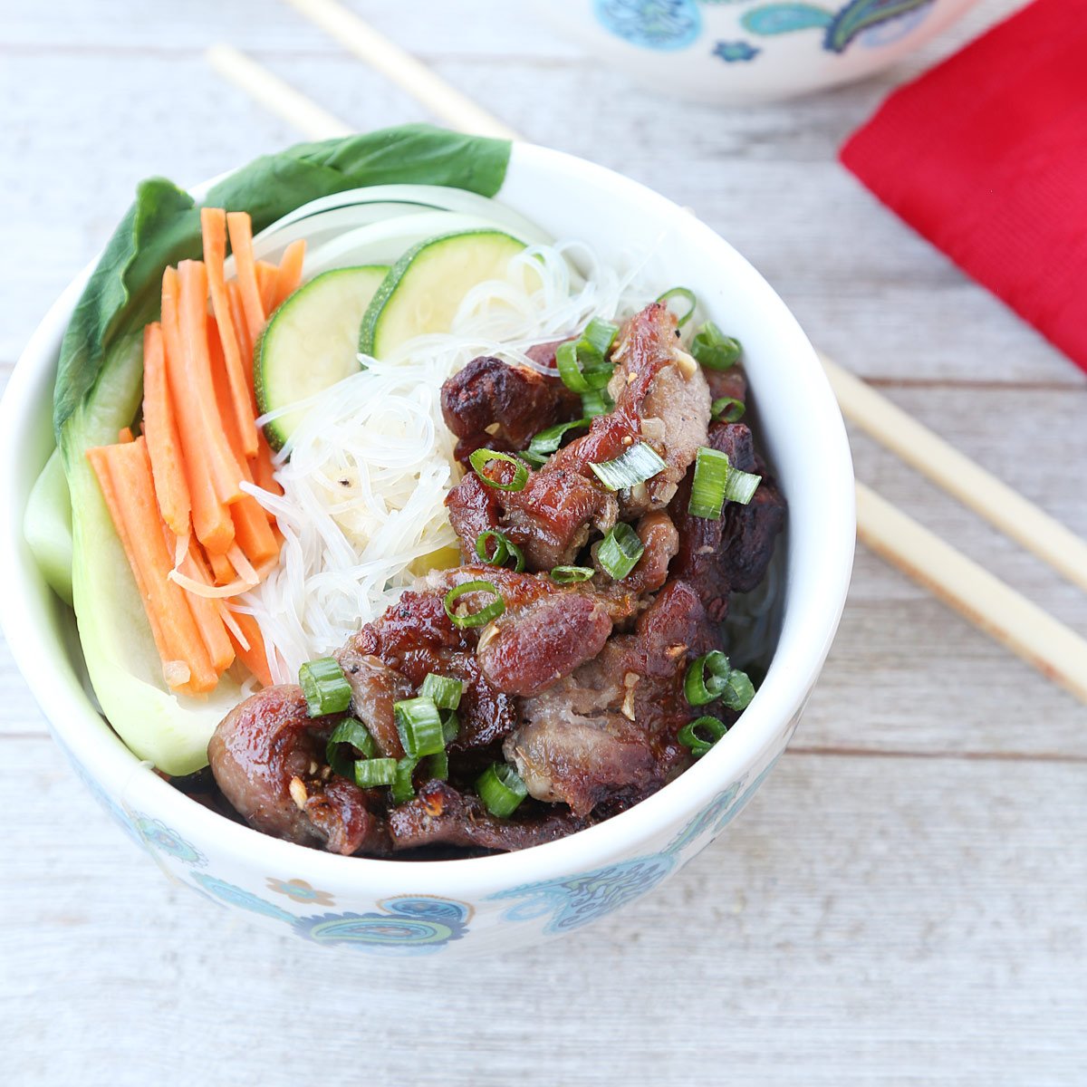 Vietnamese Grilled Pork with Rice Noodles - Today's Delight